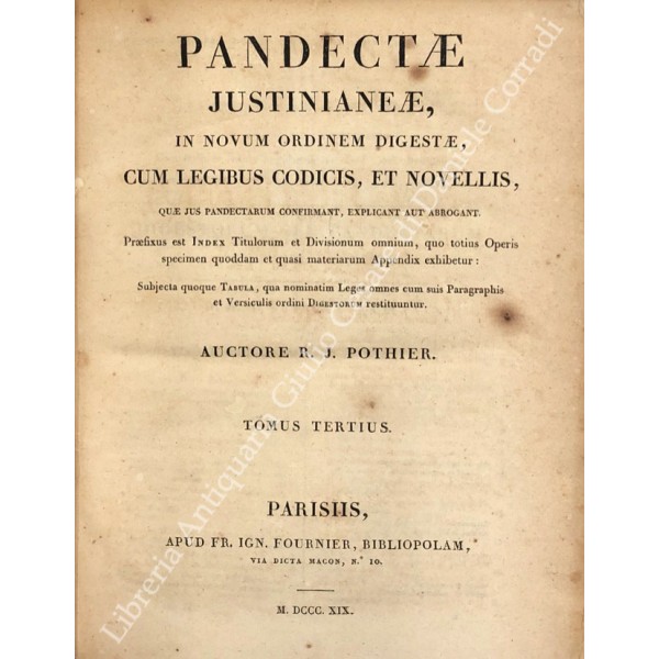 Pandectae justinianeae in novum ordinem digestae