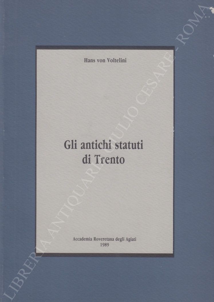 Gli antichi statuti di Trento