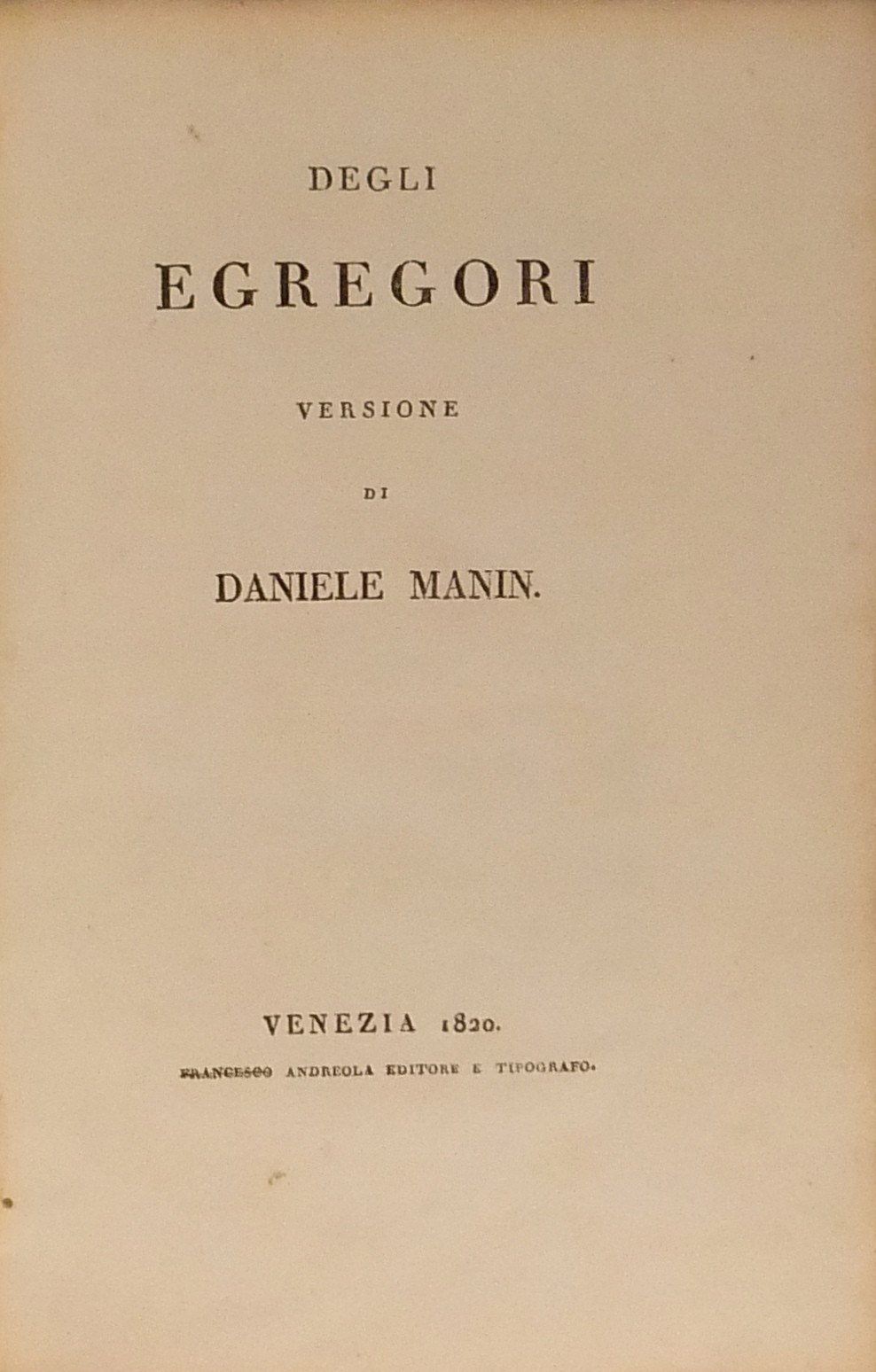 Degli egregori