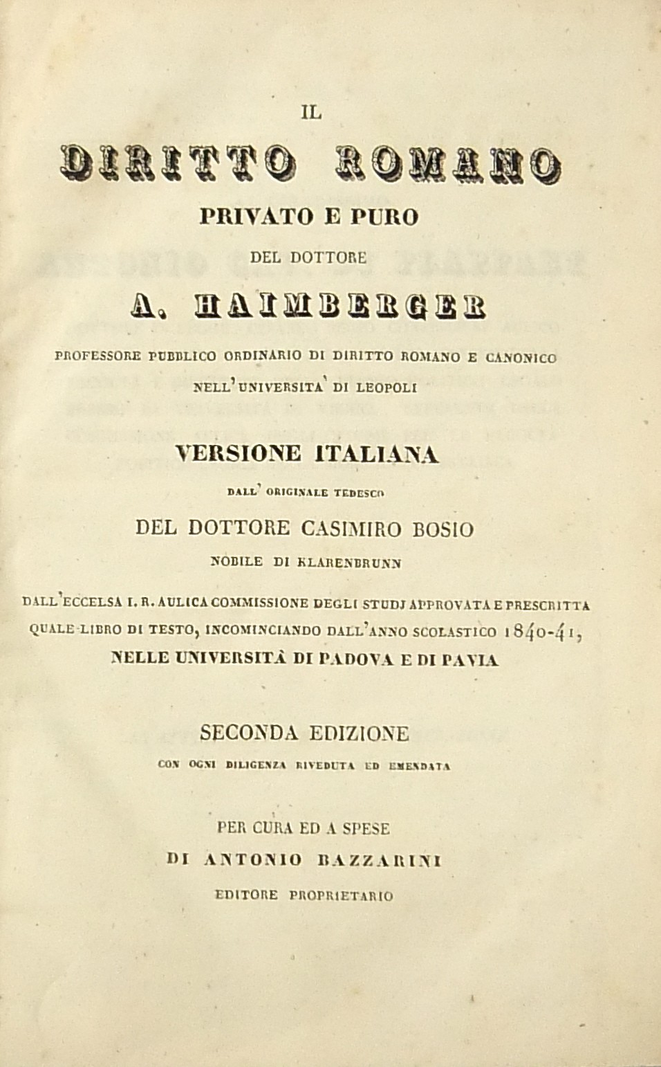 Il diritto romano privato e puro.. Versione italiana dall'originale ...