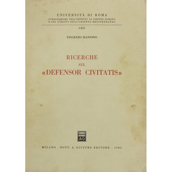 Ricerche sul defensor civitatis