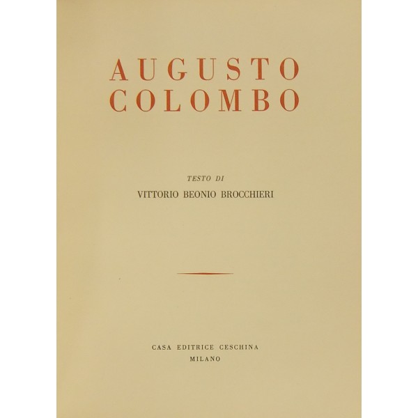 Augusto Colombo - Libreria Antiquaria Giulio Cesare