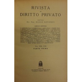 Rivista di diritto privato. Diretta da Mario Rotondi