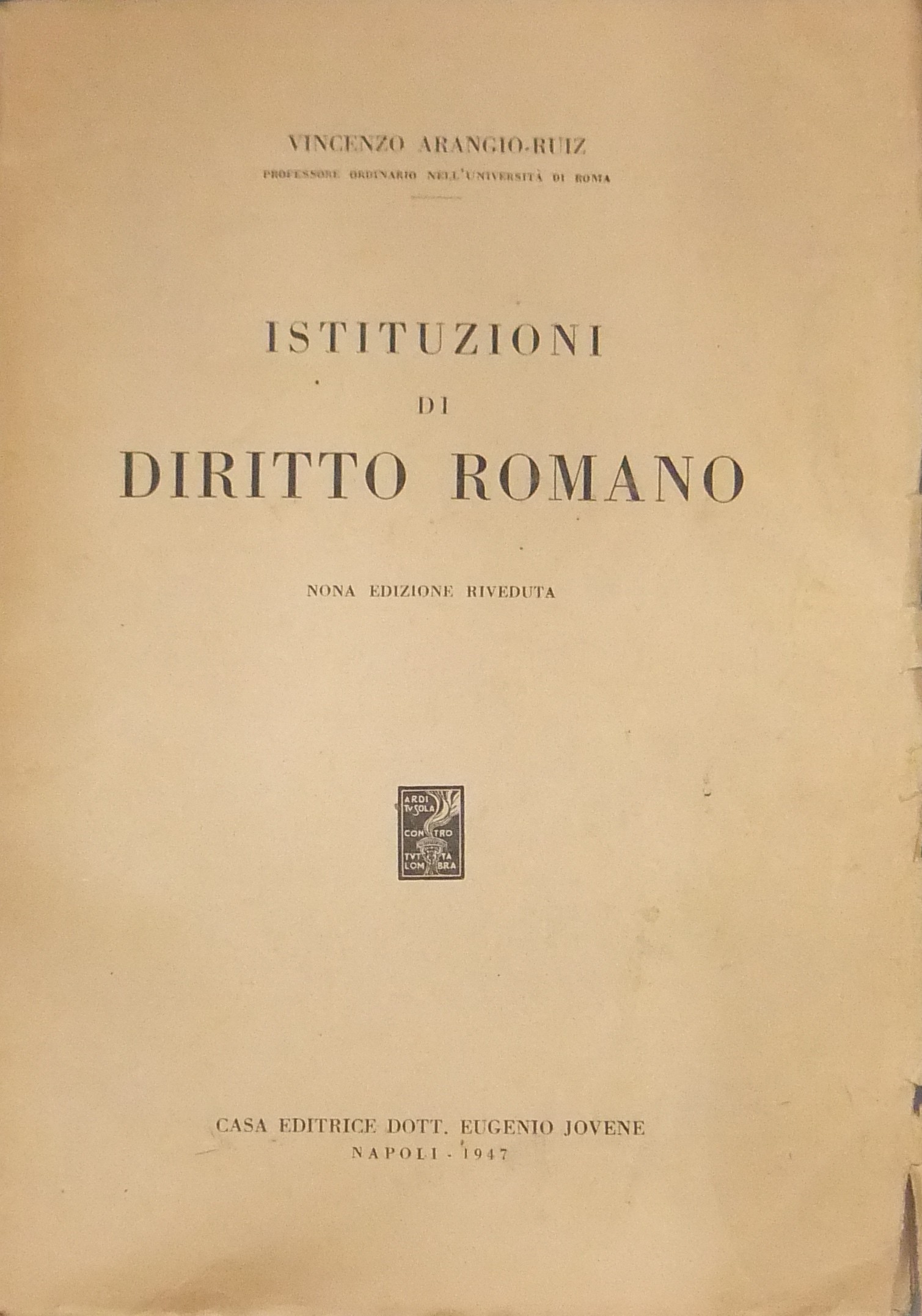 Istituzioni di diritto romano