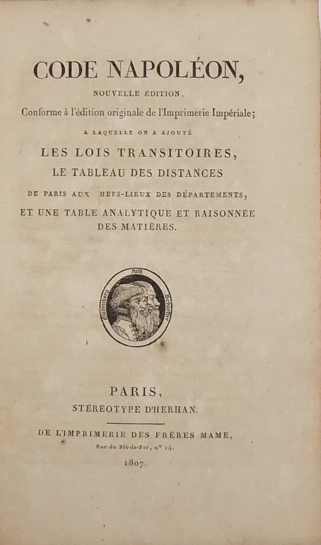 Code Napoleon nouvelle edition conforme à l'edition originale de l ...